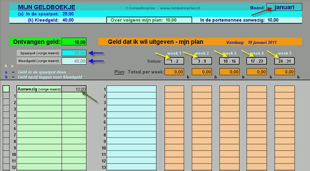 huishoudboek planner huishoudboekje